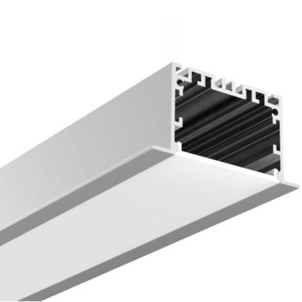 2 Meter 30mm Recessed Aluminium LED profile with flange. (LED Excluded)