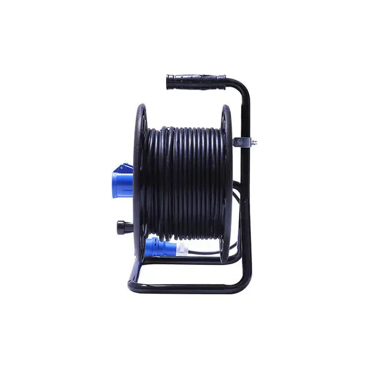 Heavy duty cord reel 230V IP44 cable reel 4 universal sockets extension ...