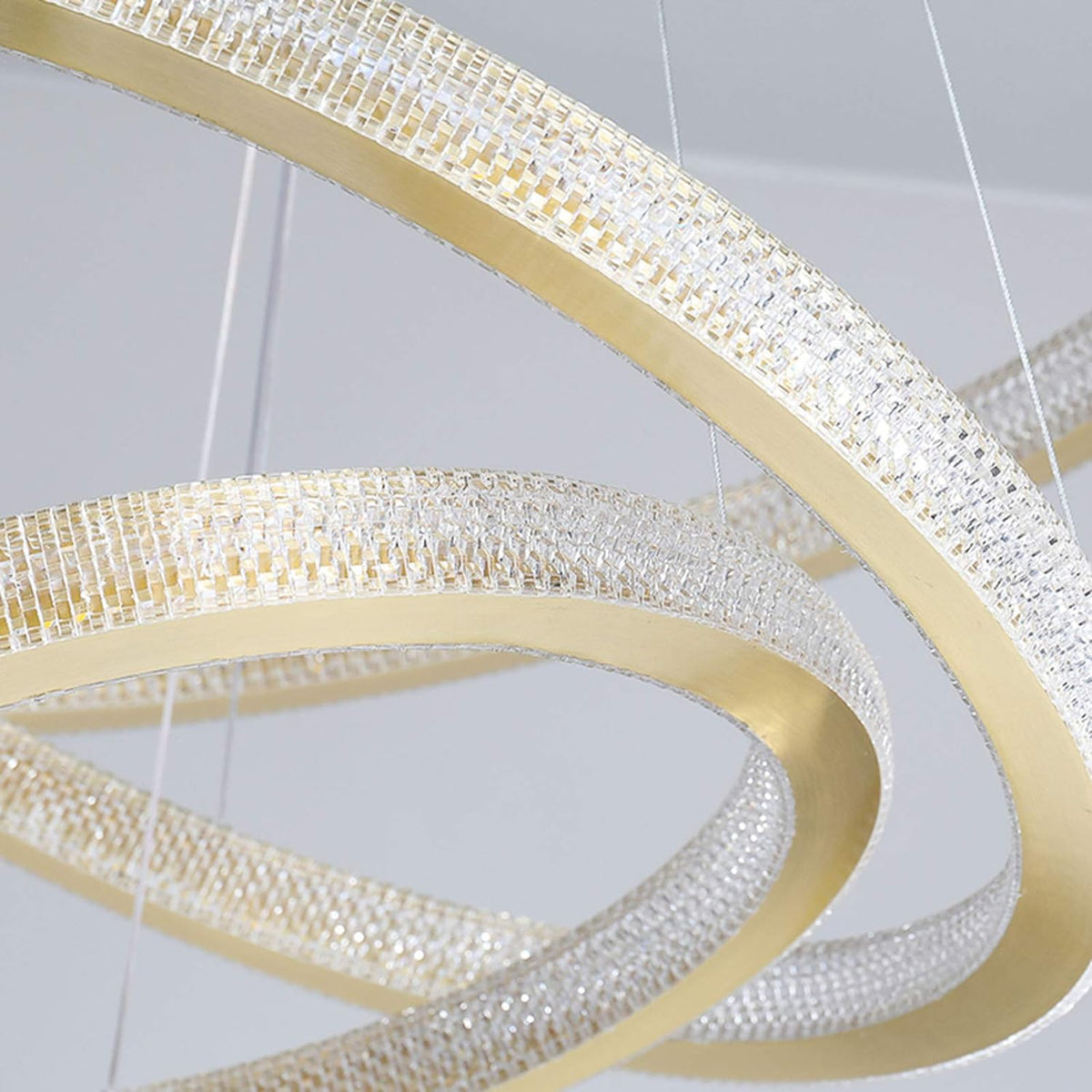 Modern Light weight Luxury LED Round Chandelier 60 + 80 + 100 cm